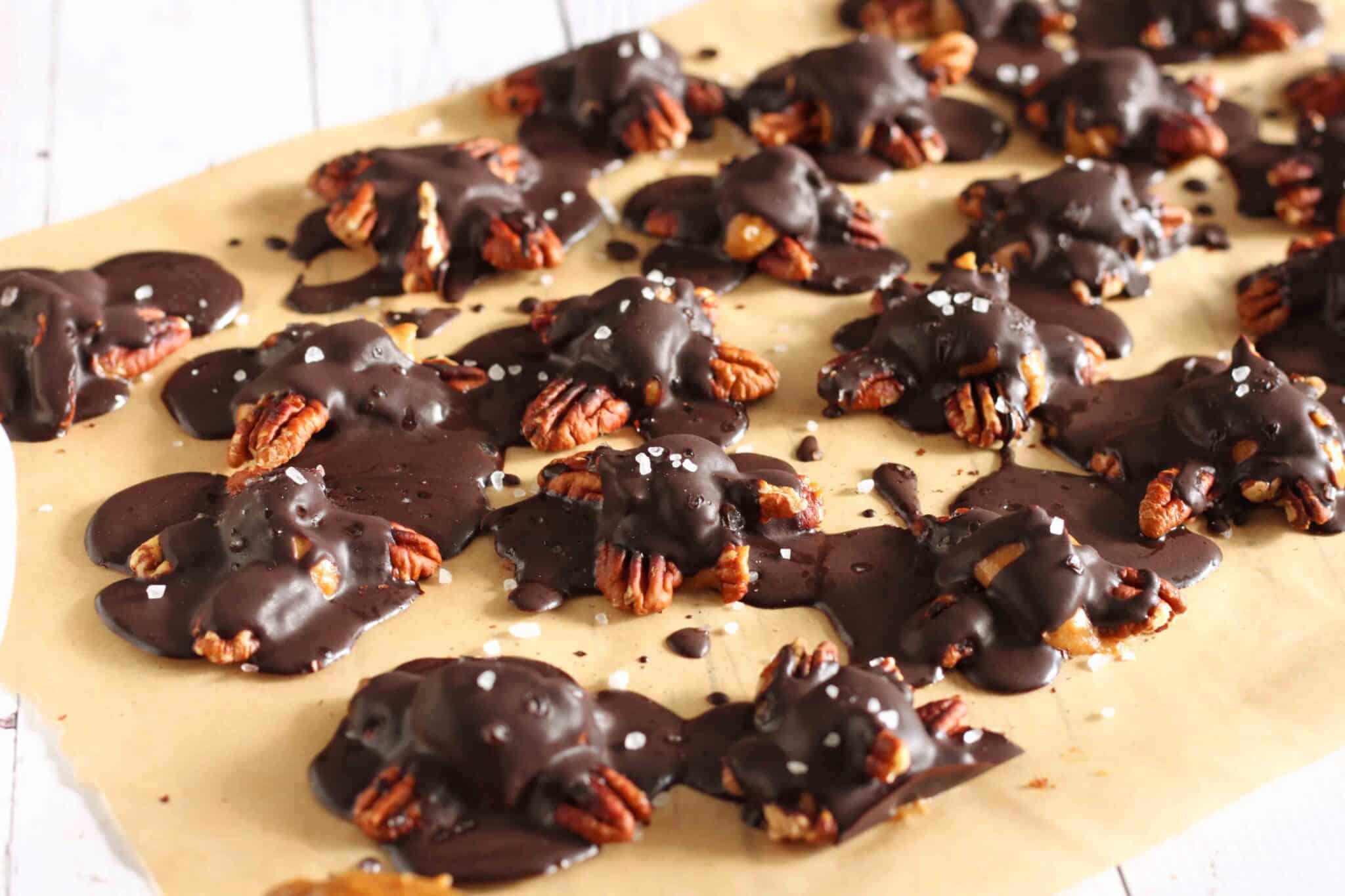 Vegan Toasted Pecan Clusters aka Healthy Turtles