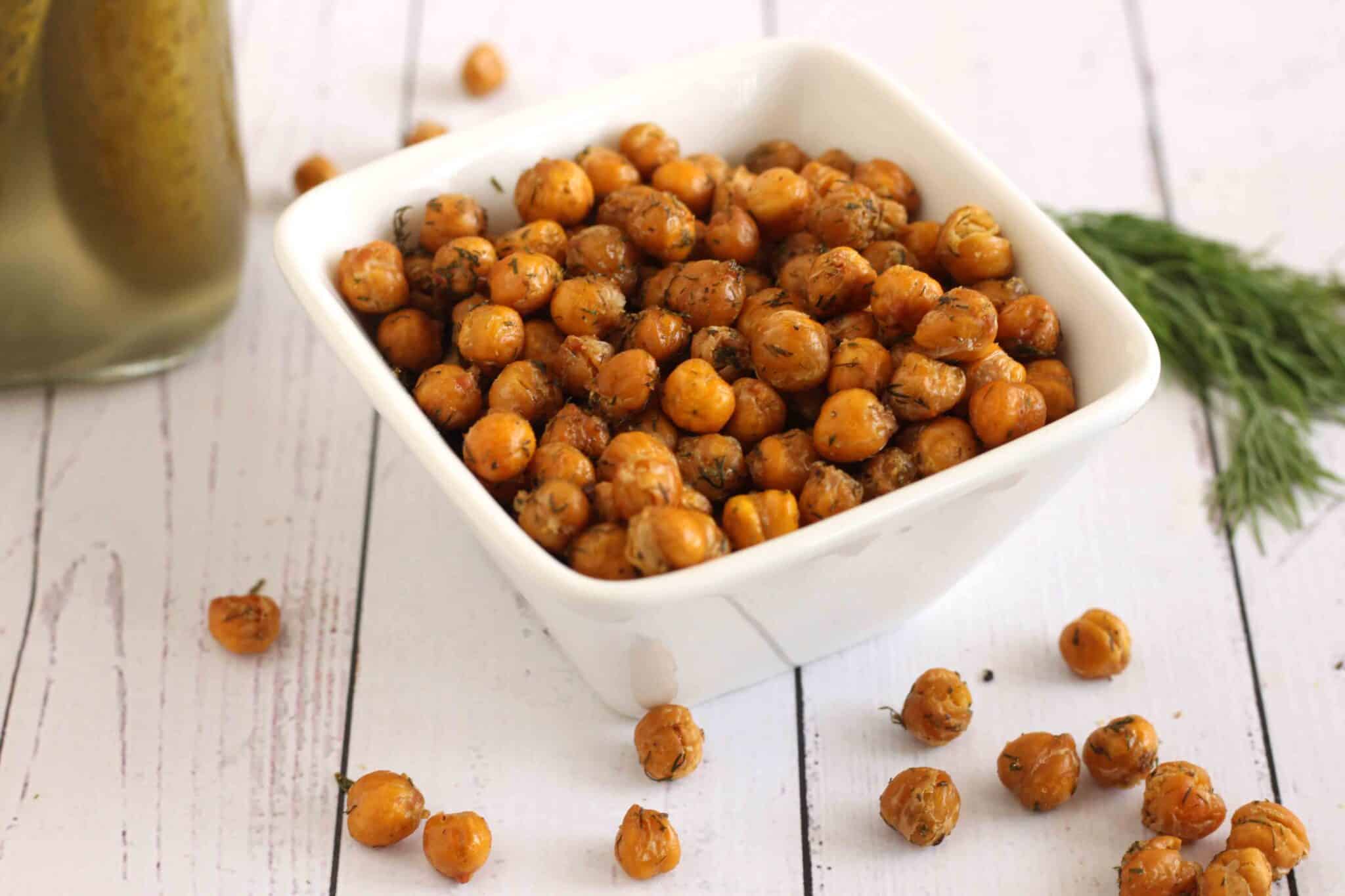 Dill Pickle Crispy Chickpeas - Jesse Lane Wellness